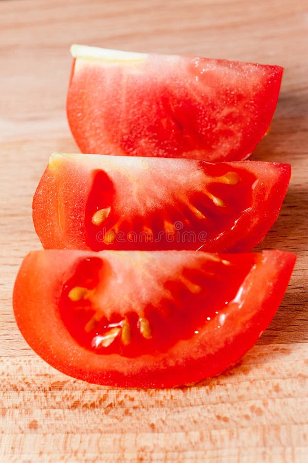 Sliced Tomato, Three Pieces Stock Image - Image of circle, plant: 89896019