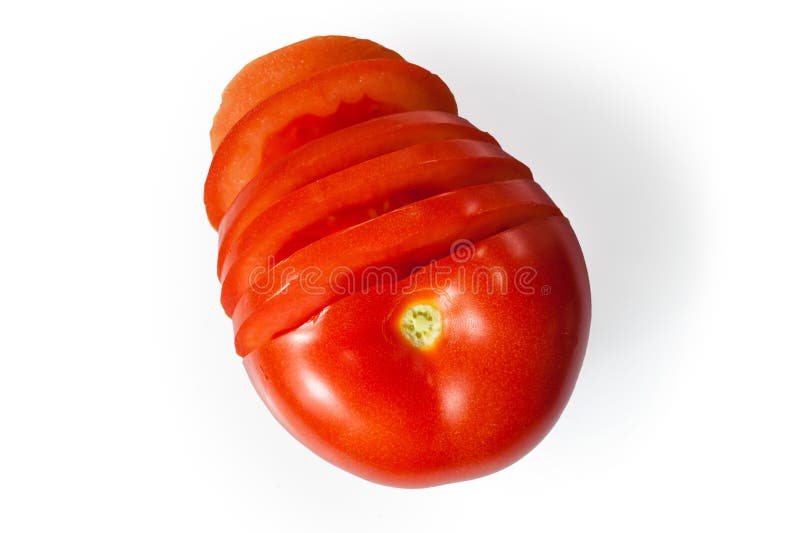 Sliced tomato, top view stock image. Image of cooking - 89896925