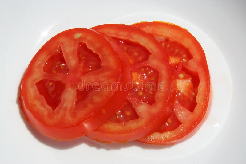 Sliced Tomatoes. Tomato Rings. Tomato Slices. Fresh Tomato Sliced into ...
