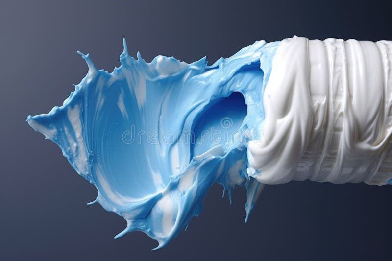 Sliced Toothpaste Tube Revealing Paste Texture Inside Stock ...