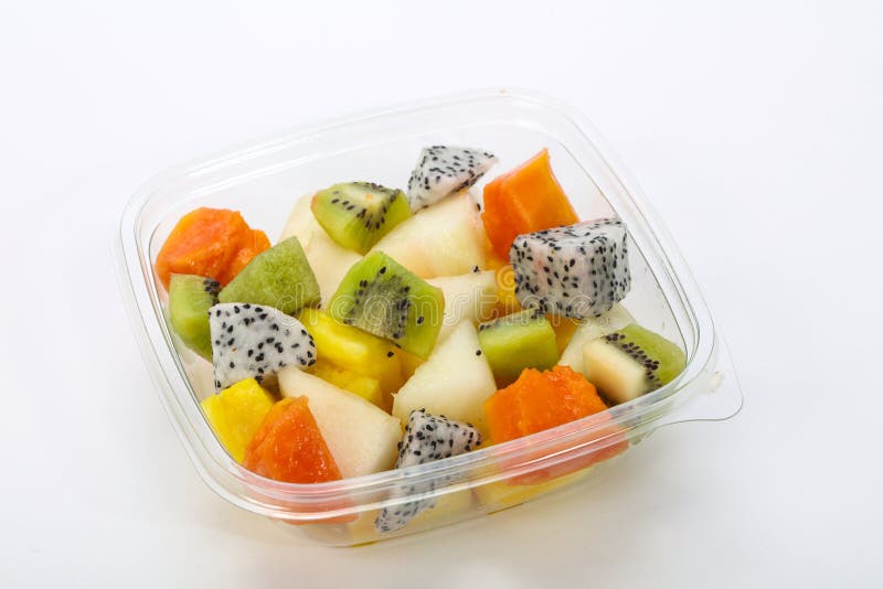Sliced Fruit Mix in the Box Stock Image - Image of takeaway, natural ...