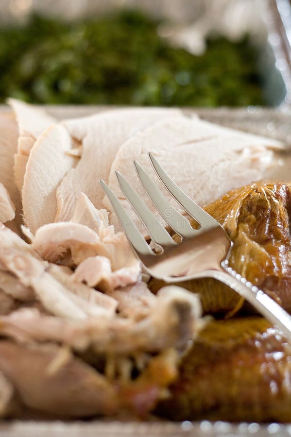 Sliced turkey with fork stock photo. Image of fowl, fresh - 17660362