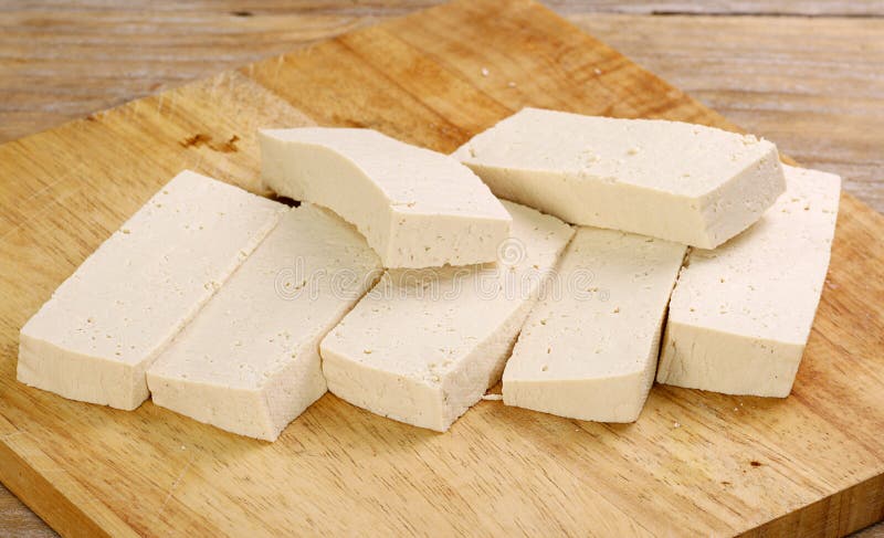 Sliced uncooked tofu stock image. Image of delicious - 46400203
