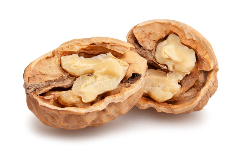 Sliced Walnuts Path Isolated Stock Image - Image of ingredient, ripe ...