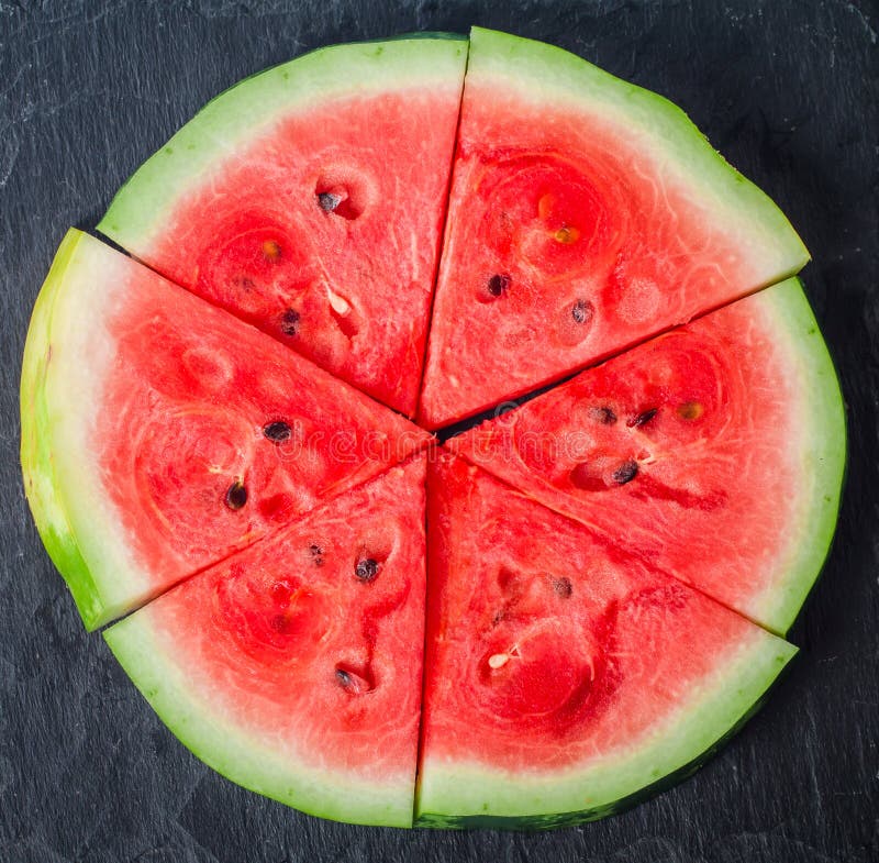 Top View of Sliced Watermelon, on White Background Stock Photo - Image ...