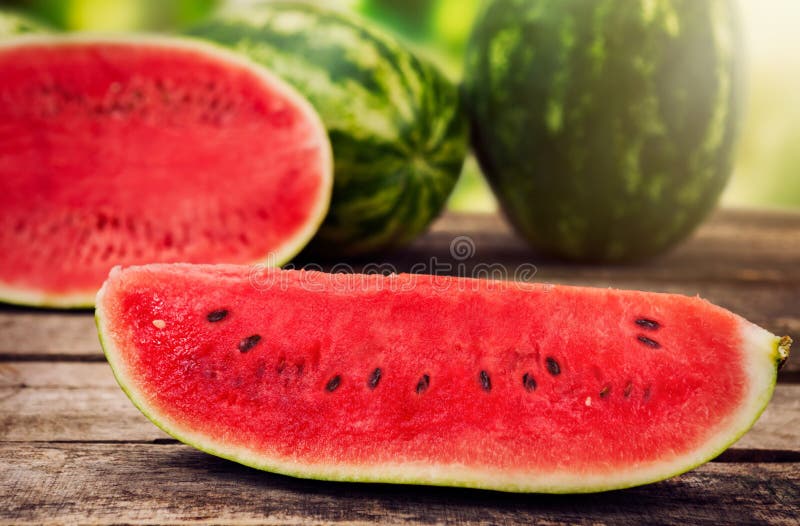 Sliced Watermelon with Whole Watermelons Stock Photo - Image of ...