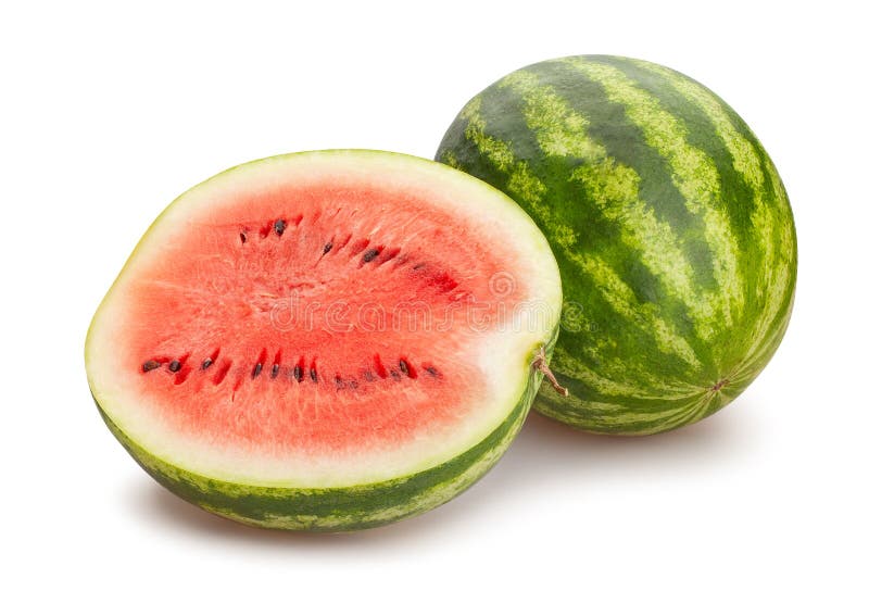 Sliced Watermelon Path Isolated Stock Image - Image of watermelon ...