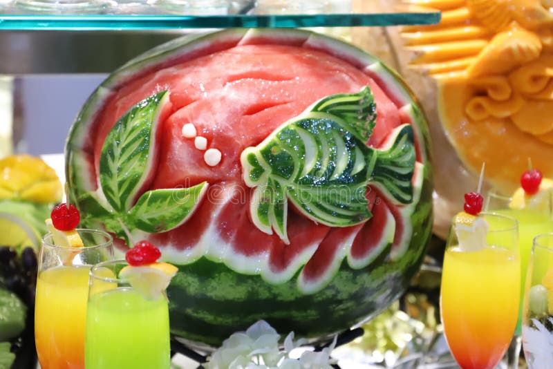 Sliced Watermelon on the Table Stock Image - Image of berry, organic ...