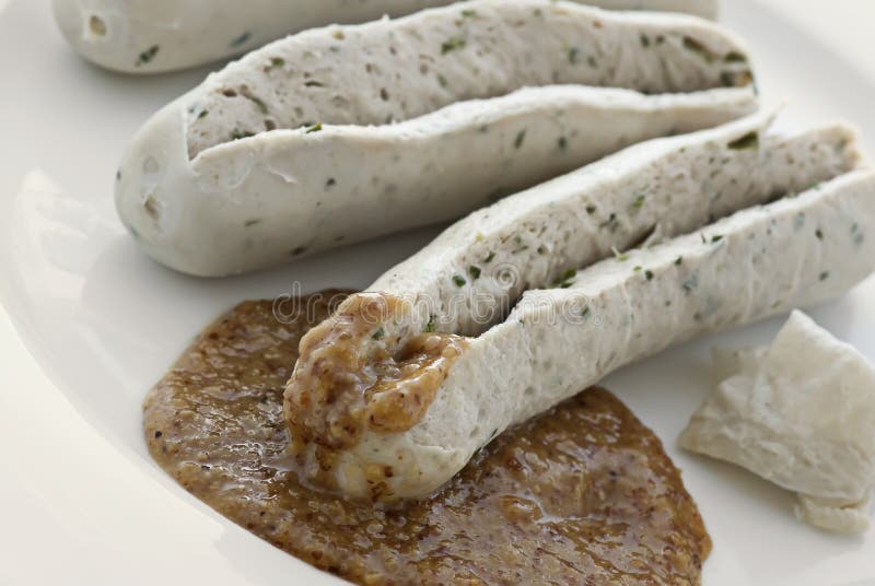Sliced Weisswurst stock photo. Image of meal, sausage - 9014232