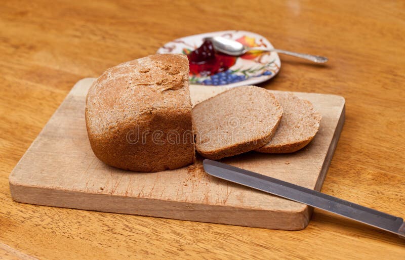 Sliced wheat bread and jam stock image. Image of carbohydrate - 22240013