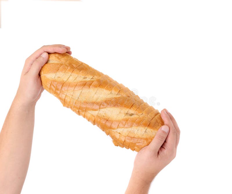 Bread in hand stock image. Image of bakery, breakfast - 38563321