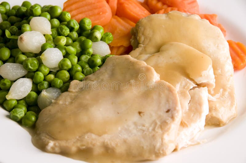 Sliced White Meat Chicken Dinner Stock Image - Image of chicken ...