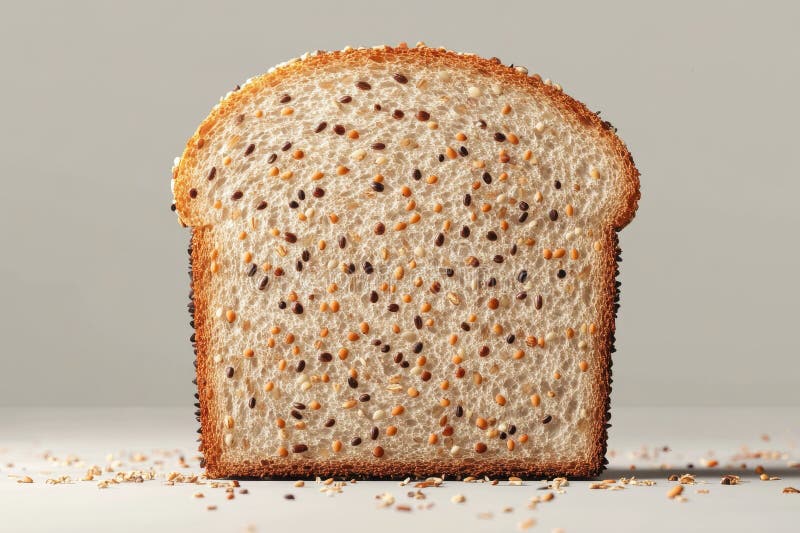 Sliced Whole-grain Bread Isolated on a White Background Stock Image ...