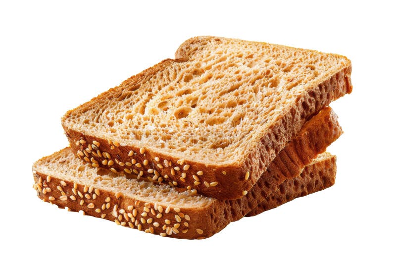 Sliced Whole-grain Bread Isolated on a White Background Stock ...
