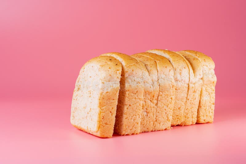 Whole Wheat Bread Isolated on Pink Background Stock Image - Image of ...