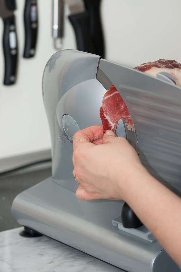 Slicer and ham stock image. Image of pork, parma, sliced - 85139163