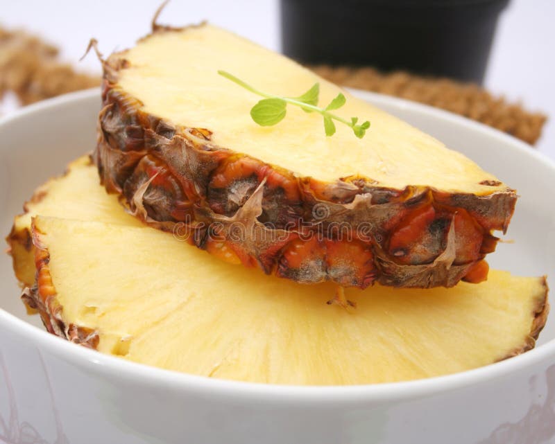 Slices of ananas stock image. Image of food, dessert - 37195555