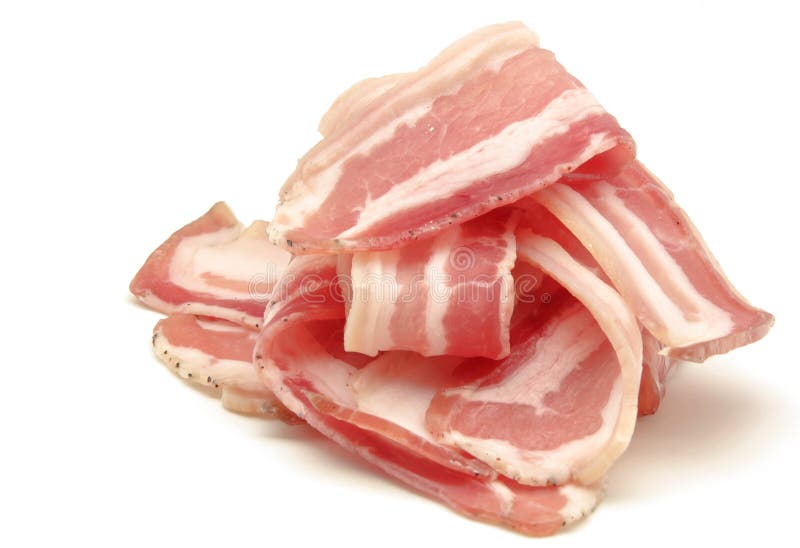 Slices of bacon stock image. Image of meat, traditional - 32455793