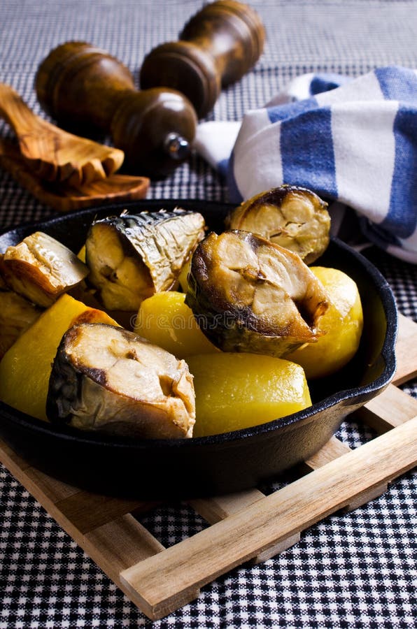 Slices of baked fish stock image. Image of closeup, dinner - 63558487