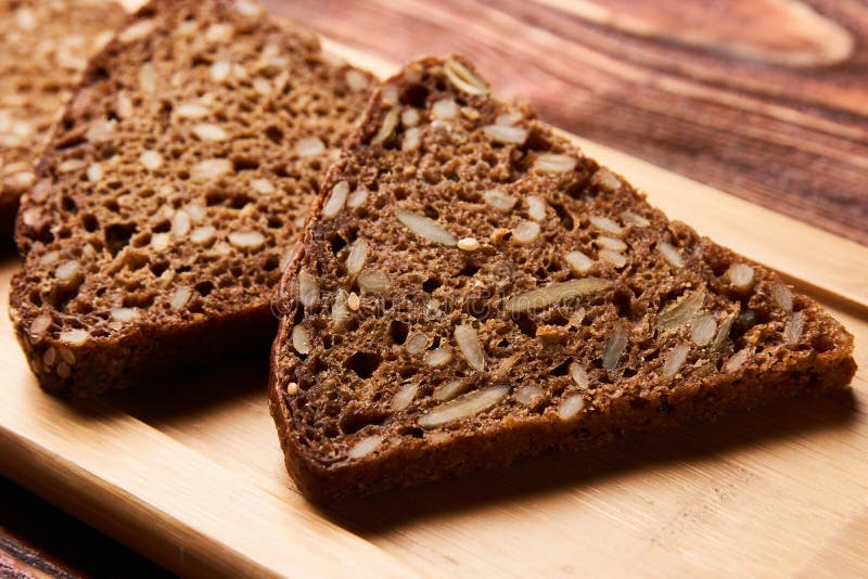 Slices of black rye bread stock photo. Image of black - 121006166
