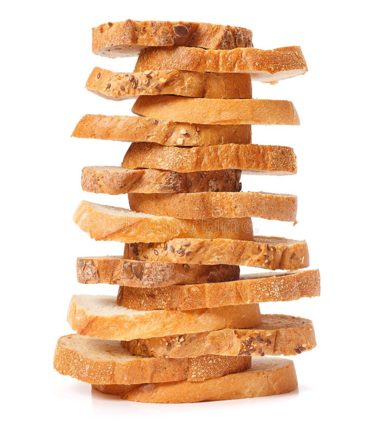 Slices of bread stock image. Image of meal, baked, brown - 26354283