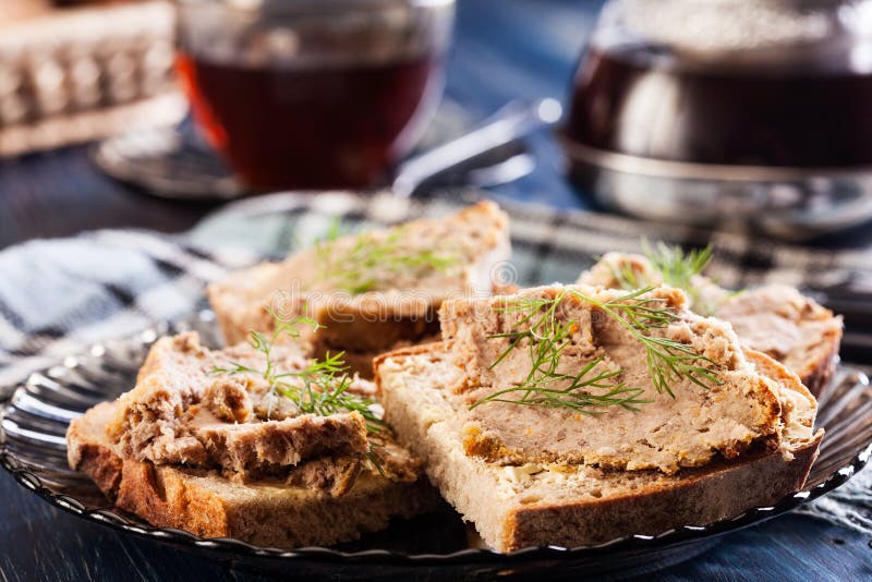 Slices of Bread with Baked Pate Stock Photo - Image of pate, herb: 44997666