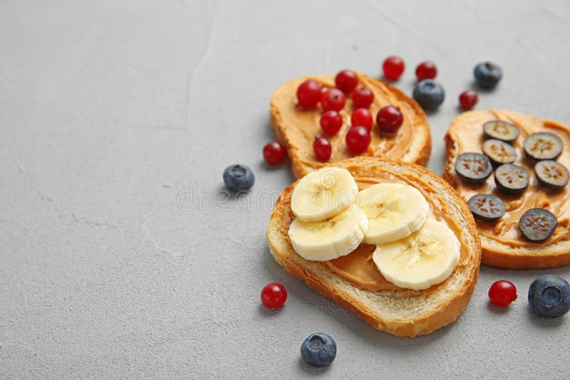 Slices of Bread with Different Toppings Stock Image - Image of lunch ...