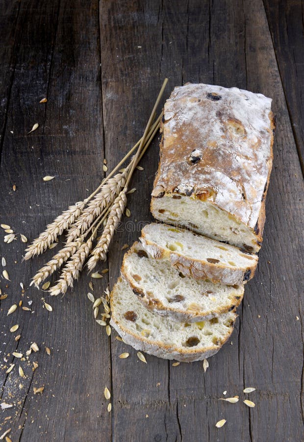 Gourmet bread grape sliced stock image. Image of bakery - 115861399