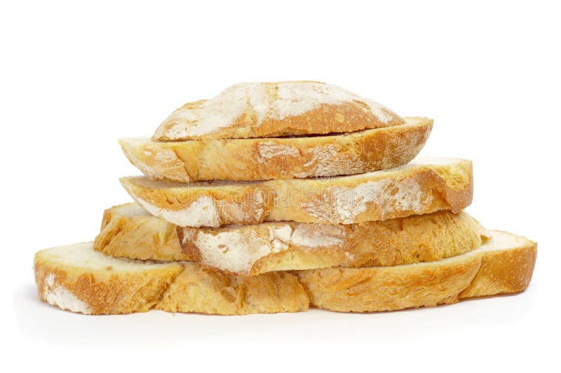 Slices of Pan De Payes, a Round Bread Typical of Catalonia, Spain Stock ...