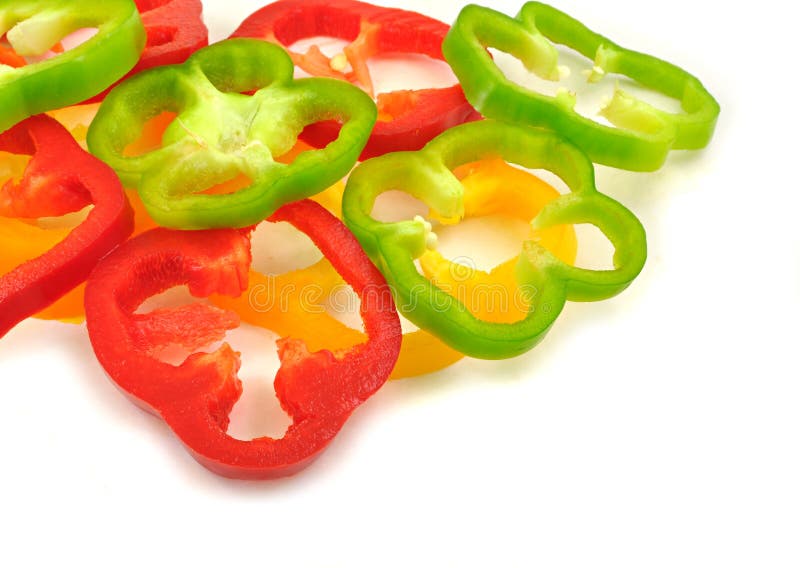 Slices of capsicum stock photo. Image of bell, septa - 40657006