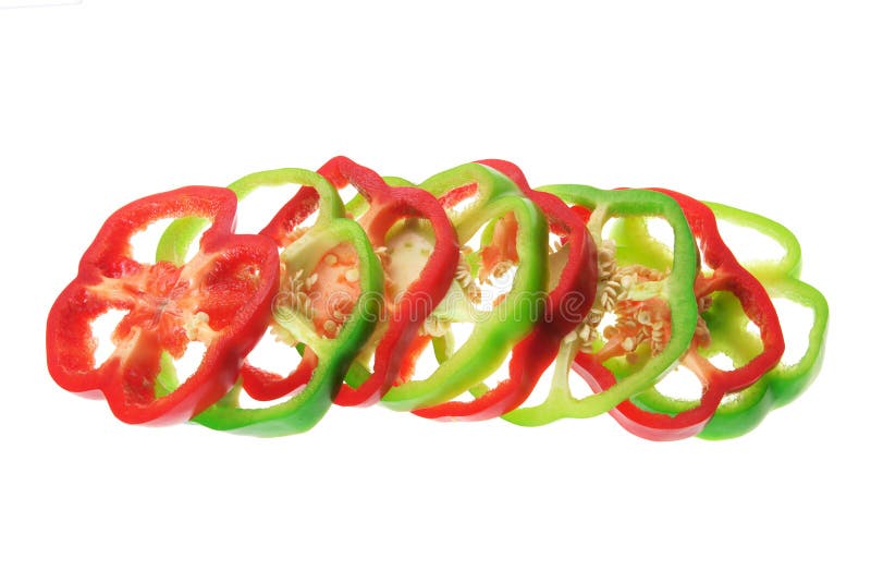 Slices of Bell Pepper stock image. Image of fibre, isolated - 16616013