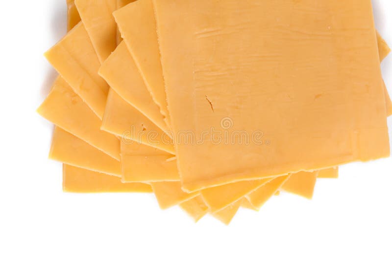 Slices of cheddar cheese stock image. Image of macro - 48275369