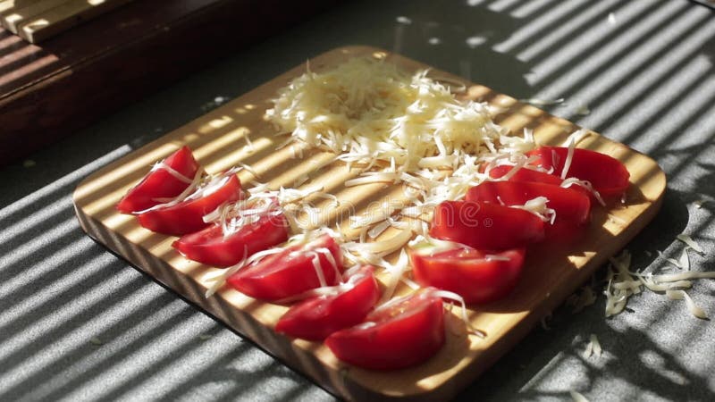 Slices of Cheddar and Colby Cheese Disappearing from a Stack on a ...