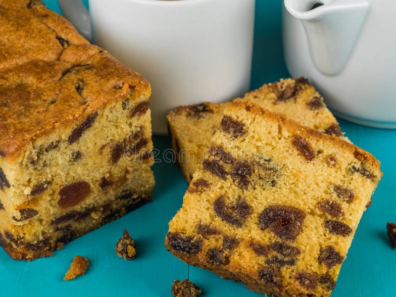 Slices of Cherry Fruit Cake with Tea or Coffee Stock Image - Image of ...