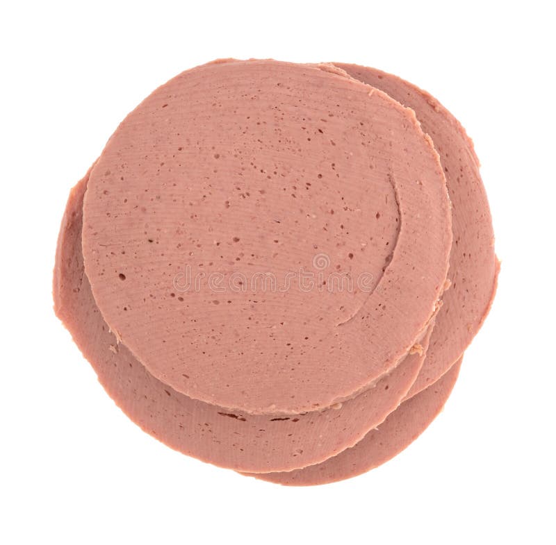 Slices of Chicken Bologna Top View Stock Image - Image of slices, snack ...