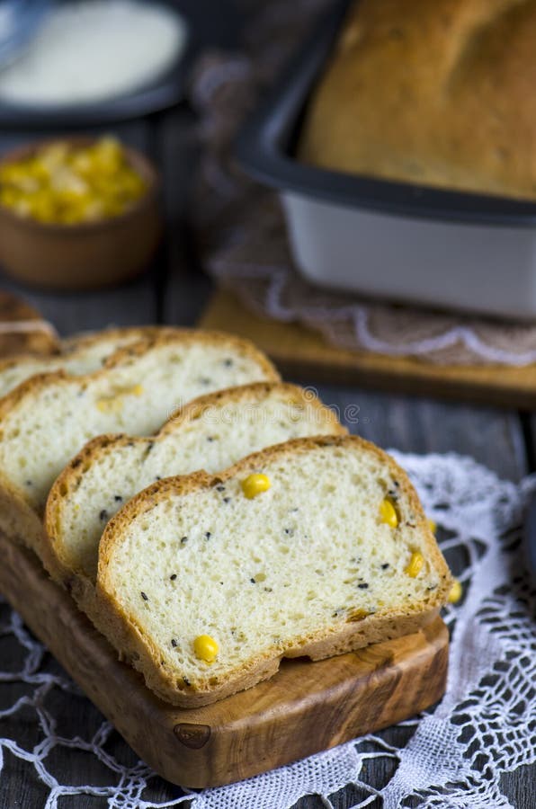 Slices of corn bread stock photo. Image of bread, healthy - 48144688
