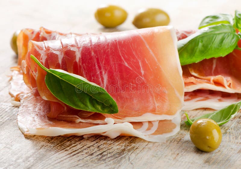 Slices of cured ham stock photo. Image of bacon, collection - 32662246