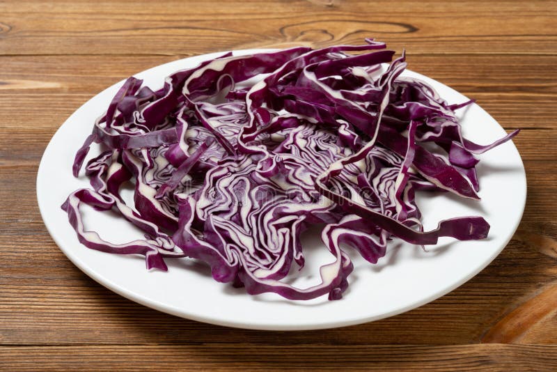 Slices of Cutout Purple Cabbage Stock Image - Image of sliced, edible ...