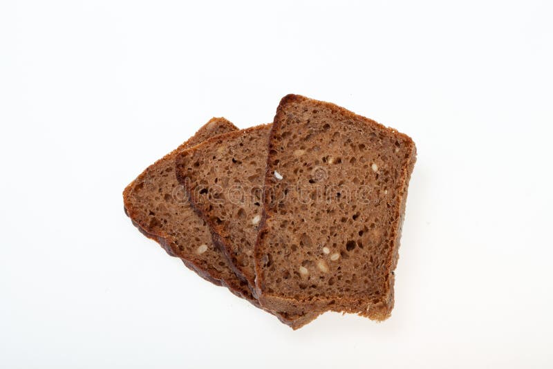 Slices of dark bread stock image. Image of batch, appetite - 30373617