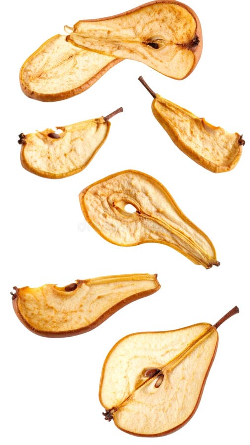 Slices of Dried Pear on Transparent Background Stock Photo - Image of ...