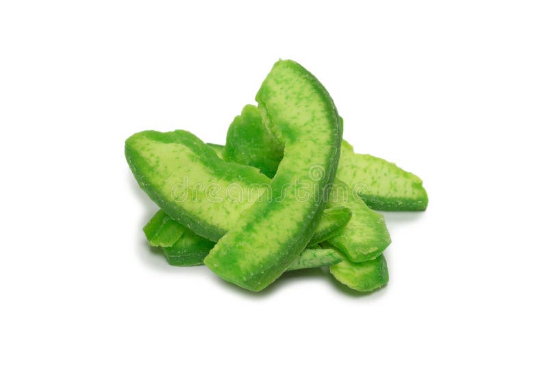 Slices of Dried Pummelo Isolated on White Background Stock Photo ...