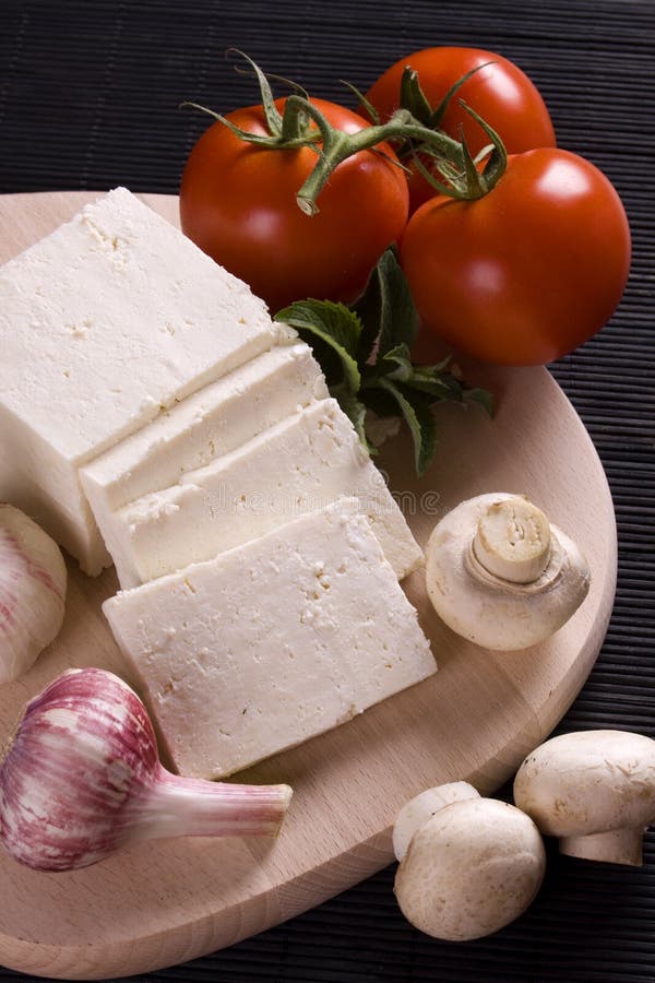 Slices of Fresh Feta Cheese Stock Image - Image of food, vegetable: 9452089