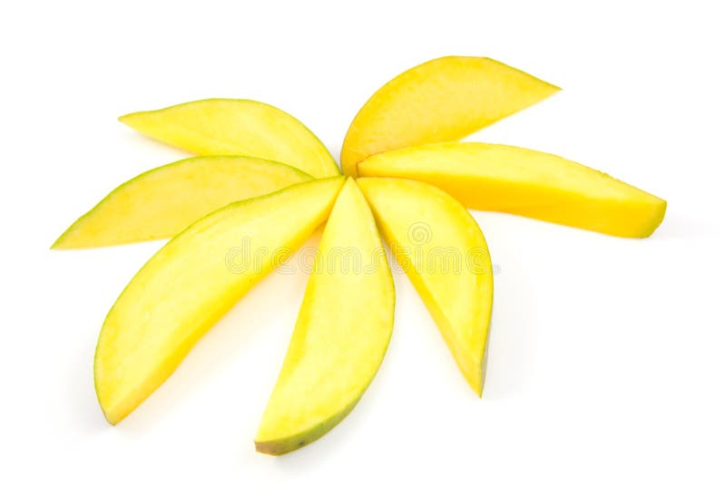 Slices of Fresh Mango in the Shape of Star Stock Image - Image of ...