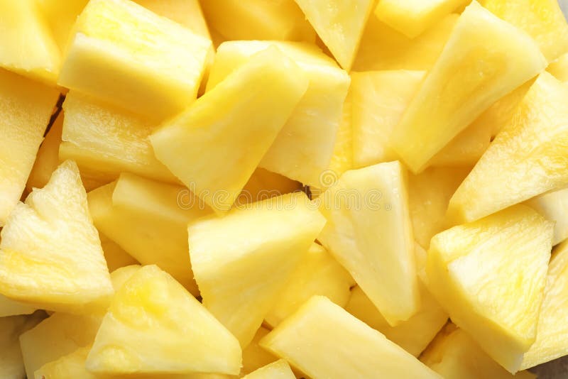 Slices of fresh pineapple stock image. Image of pieces - 114338099