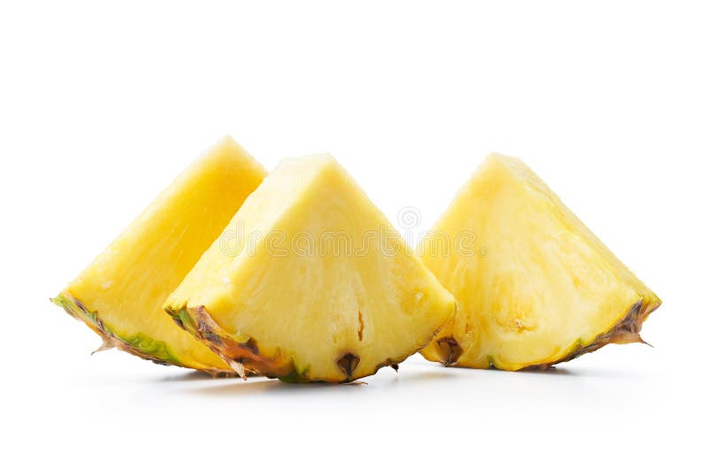 Slices of Fresh Pineapple with Shadow Stock Image - Image of piece ...