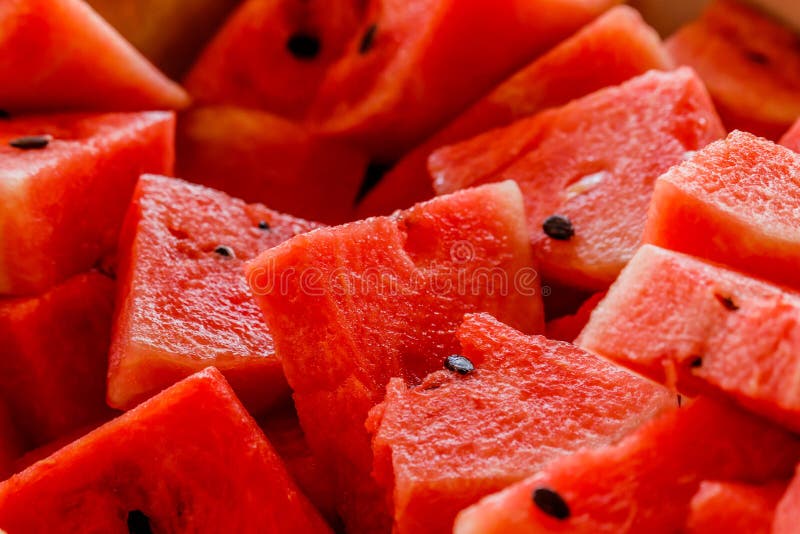 Slices of Fresh Ripe Red Watermelons. Stock Photo - Image of freshness ...