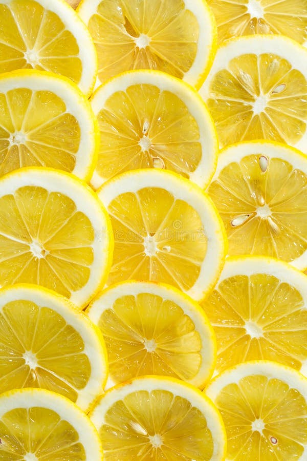 A Slices Of Fresh Yellow Lemon Texture Background Stock Photo - Image ...