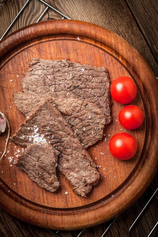 Slices of fried beef. stock image. Image of cooking, meal - 71506177