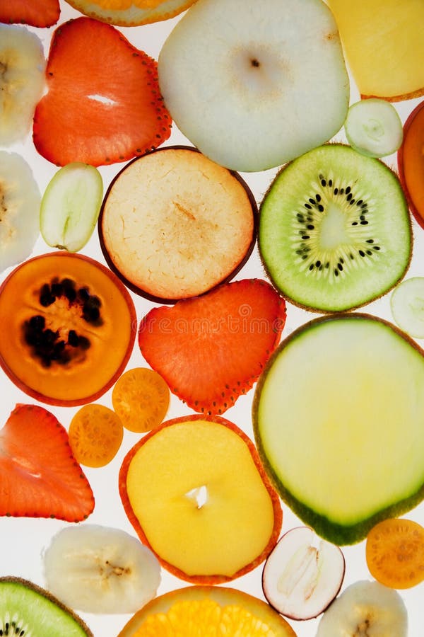 Slices of fruits stock image. Image of colored, coloured - 15300277