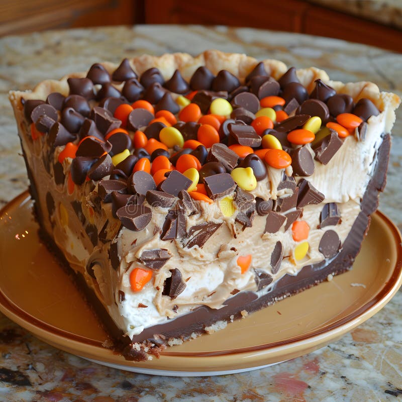 Slices of Giant Reese S Peanut Butter Cup Pie Stock Illustration ... Slices of Giant Reese S Peanut Butter Cup Pie Stock Illustration ...